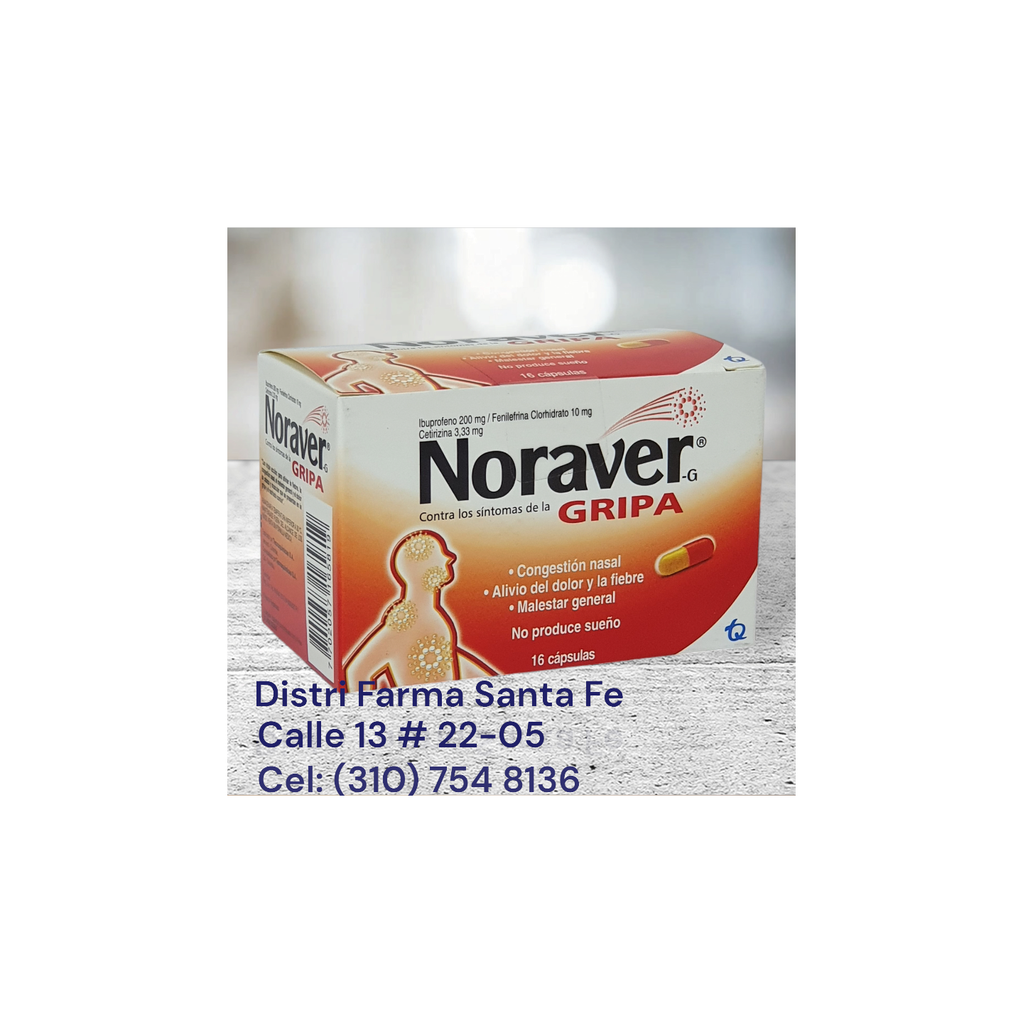 NORAVER GRIPA X 16 CAPSULAS (TQ)