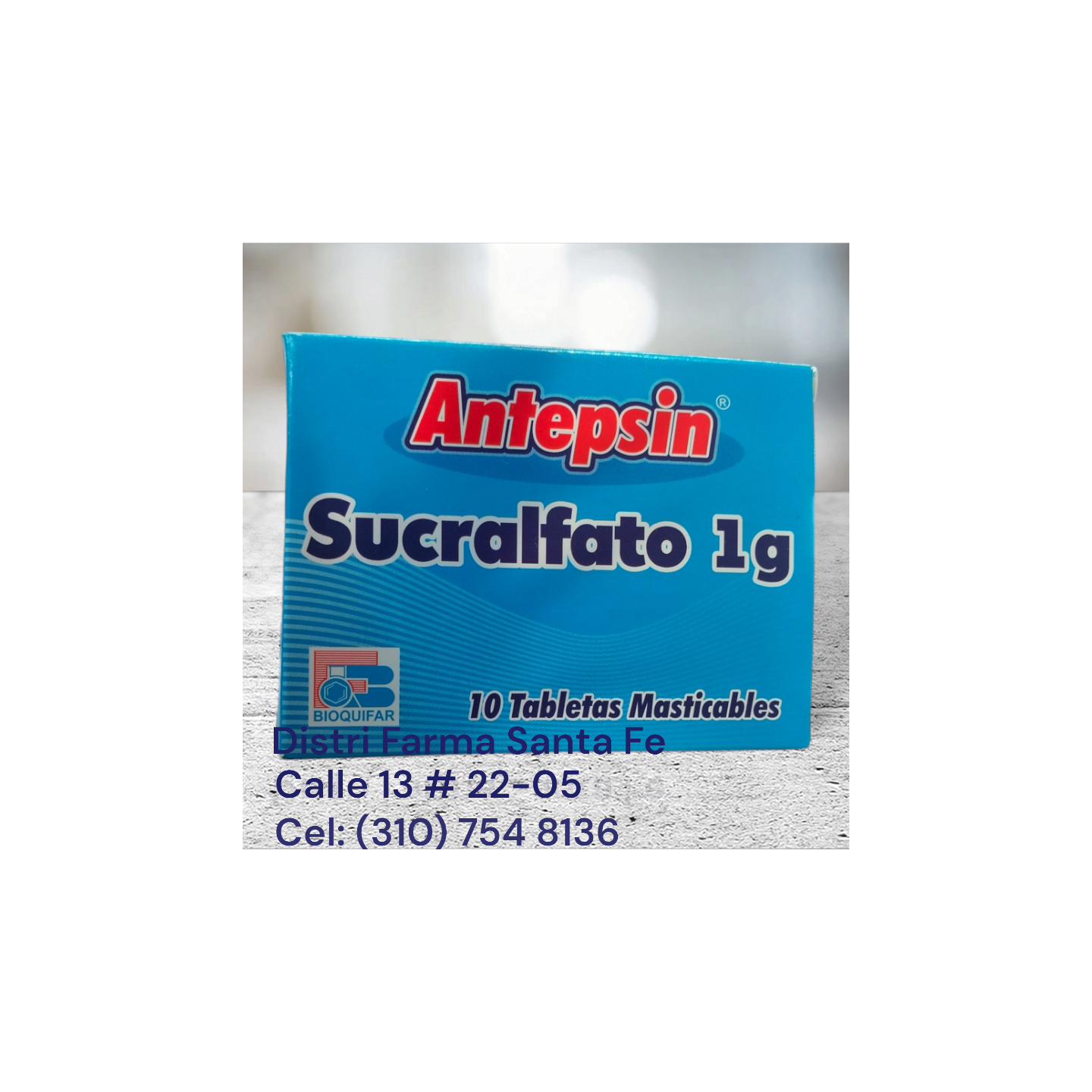 ANTEPSIN X 10 TABLETAS (SUCRALFATO 1GR)