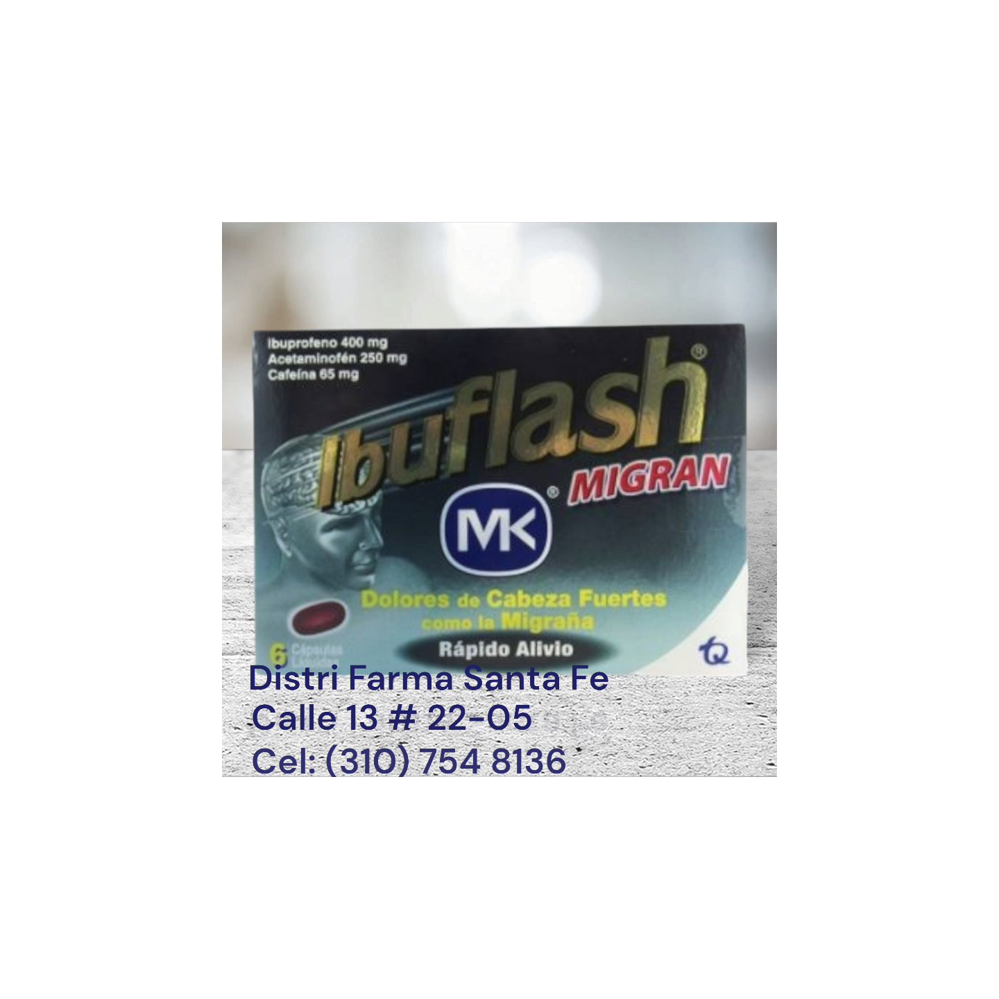 IBUFLASH MIGRAN MK X 12 CAPSULAS (TQ)