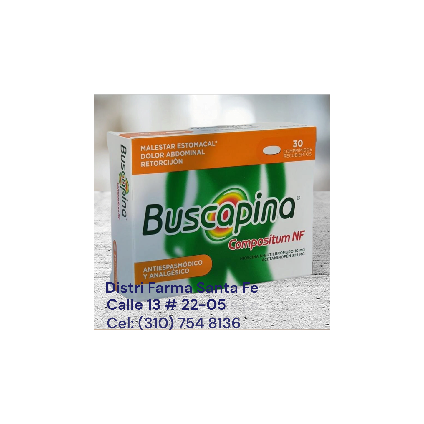 BUSCAPINA COMPUESTA NF CAJA X 30 TABLETAS