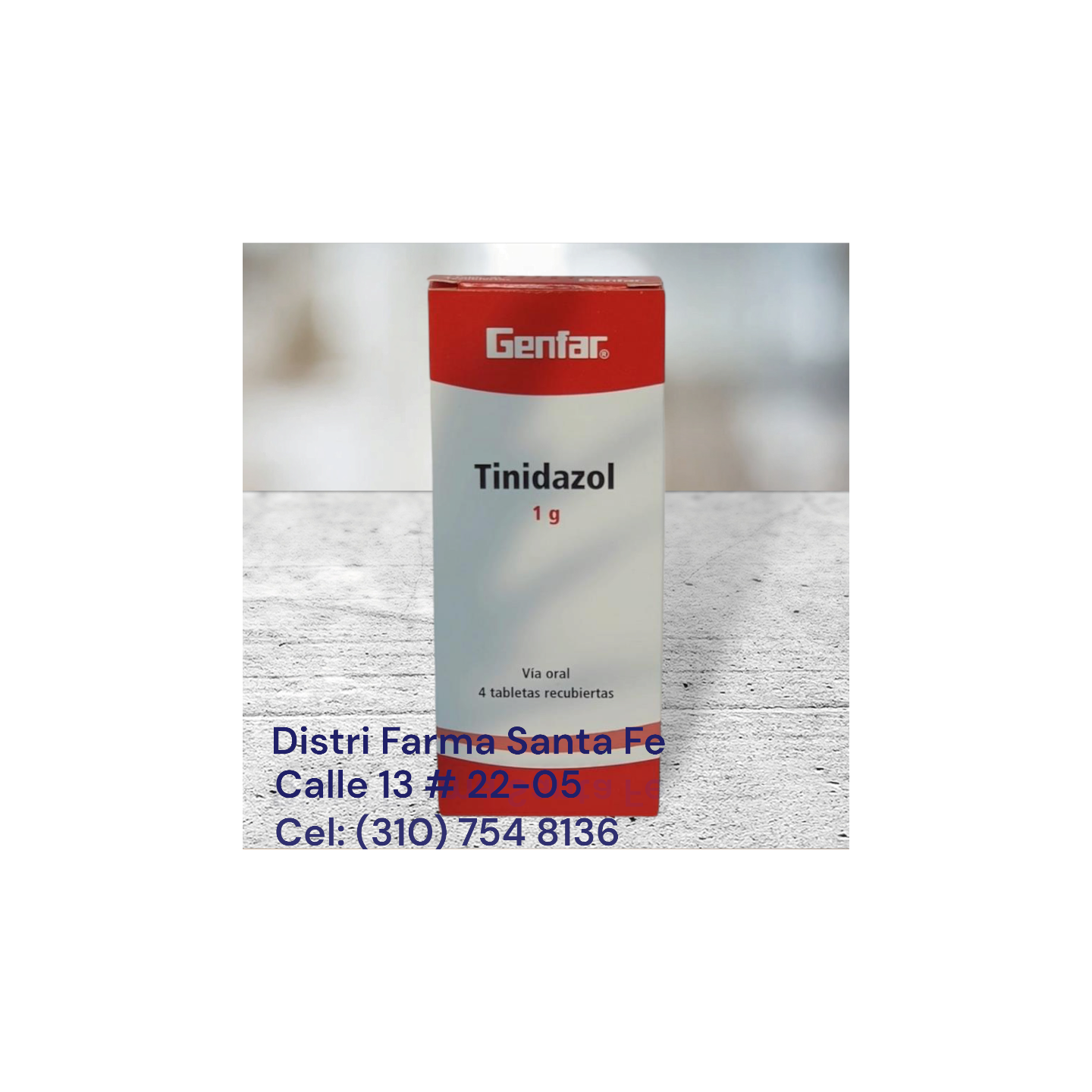 TINIDAZOL GENFAR 1GR X 4 TABLETAS