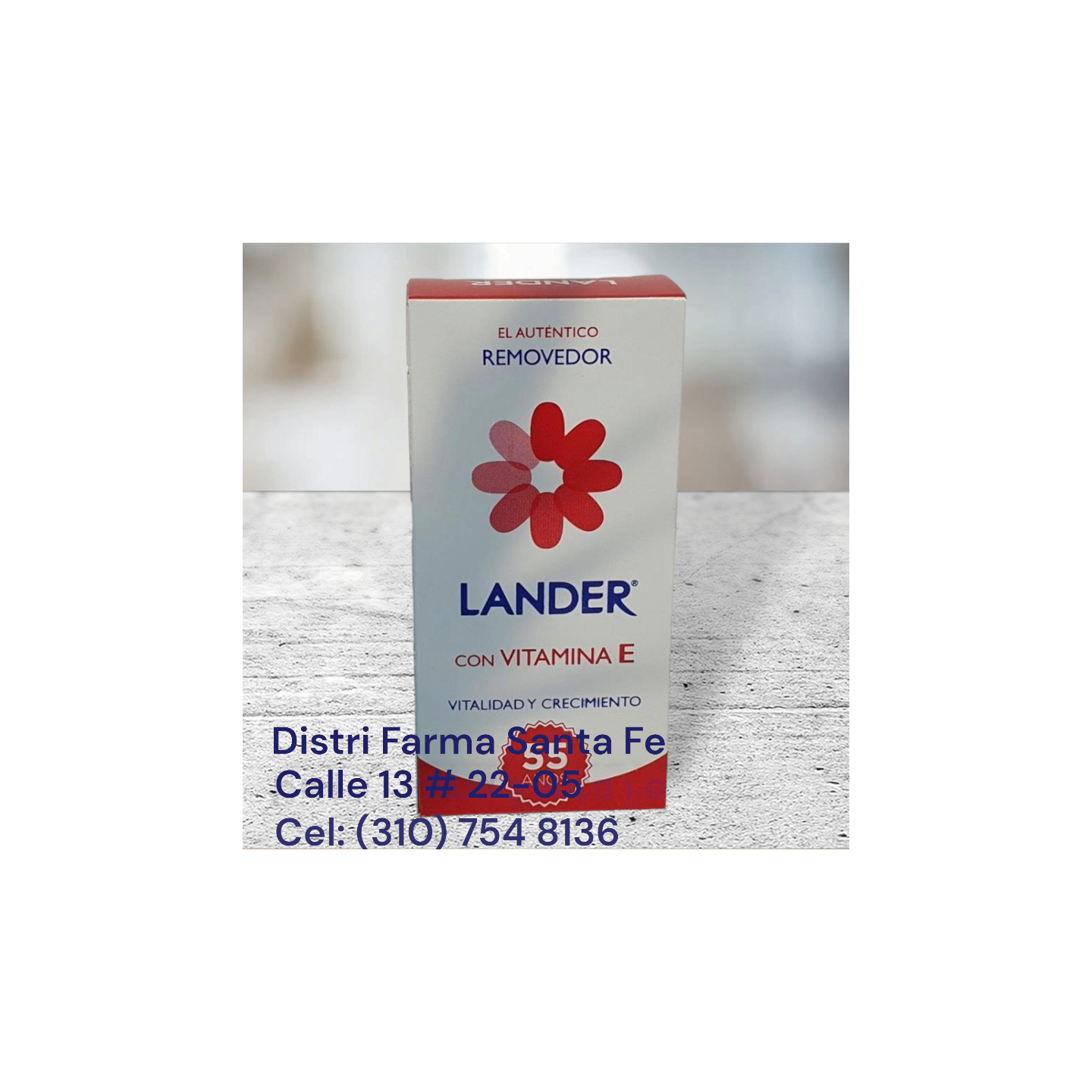REMOVEDOR LANDER X 35 ML.VIT-E (AZUL-ROJO) (IVA)