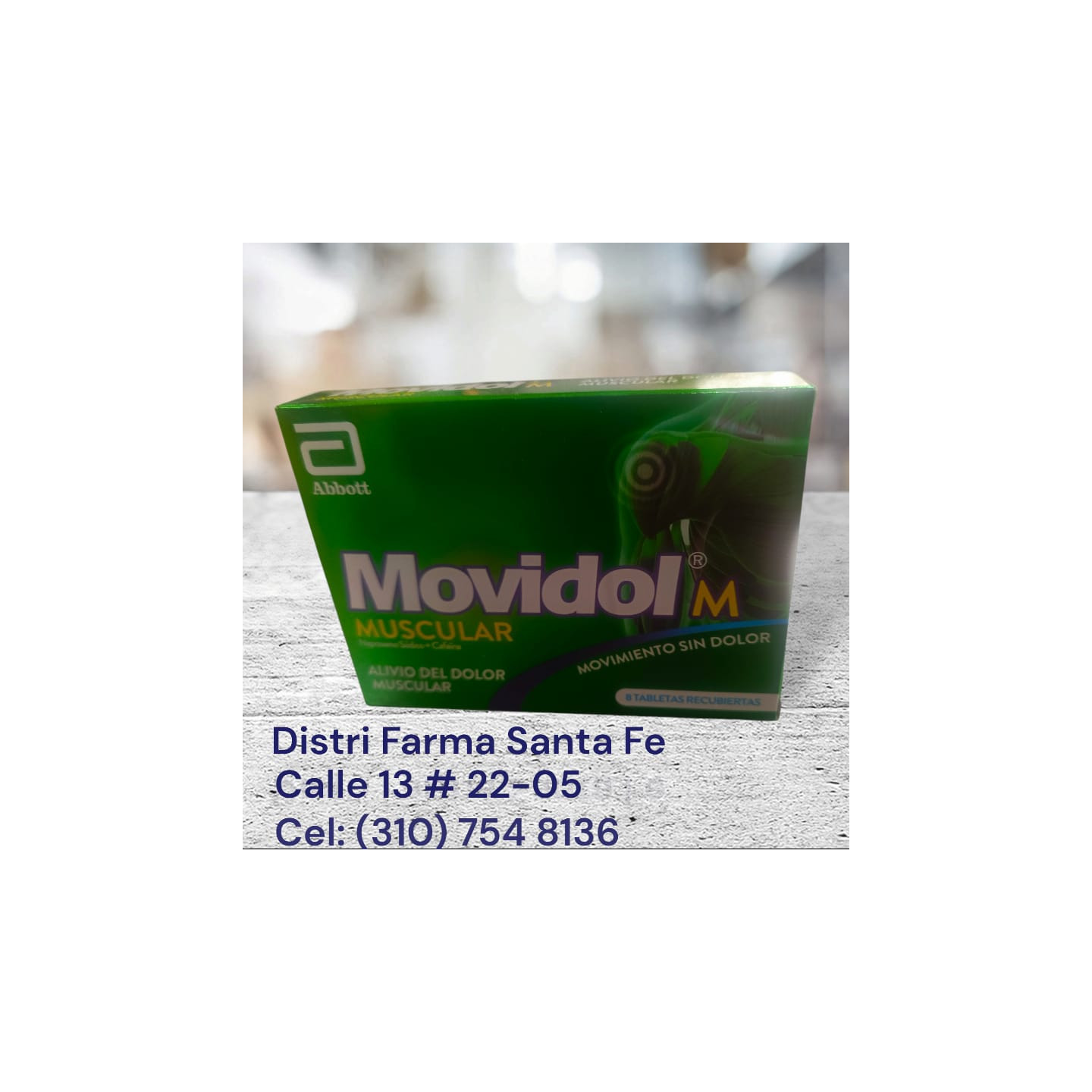MOVIDOL X 8 TABLETAS