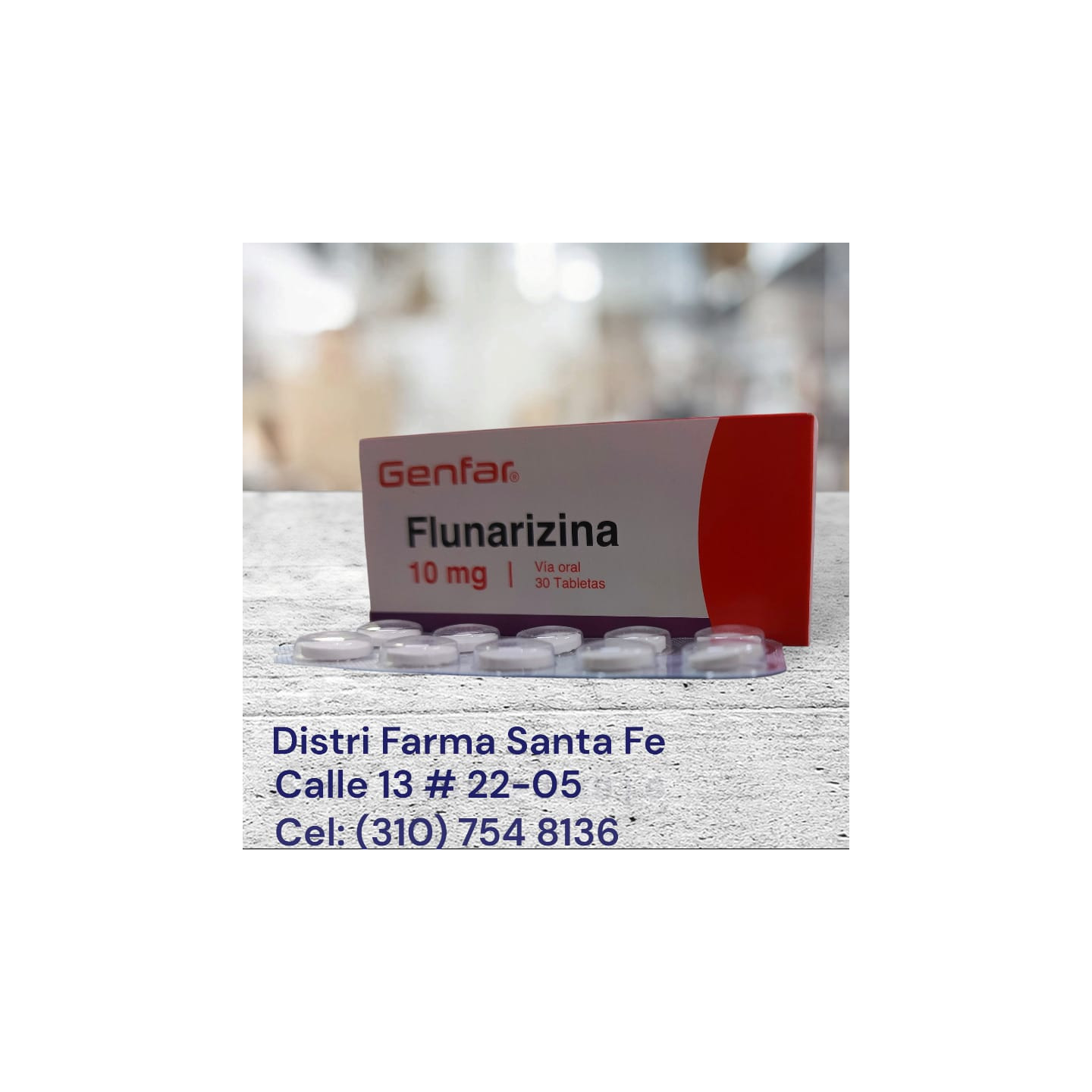 FLUNARIZINA GF 10MG X 20 TABLETAS