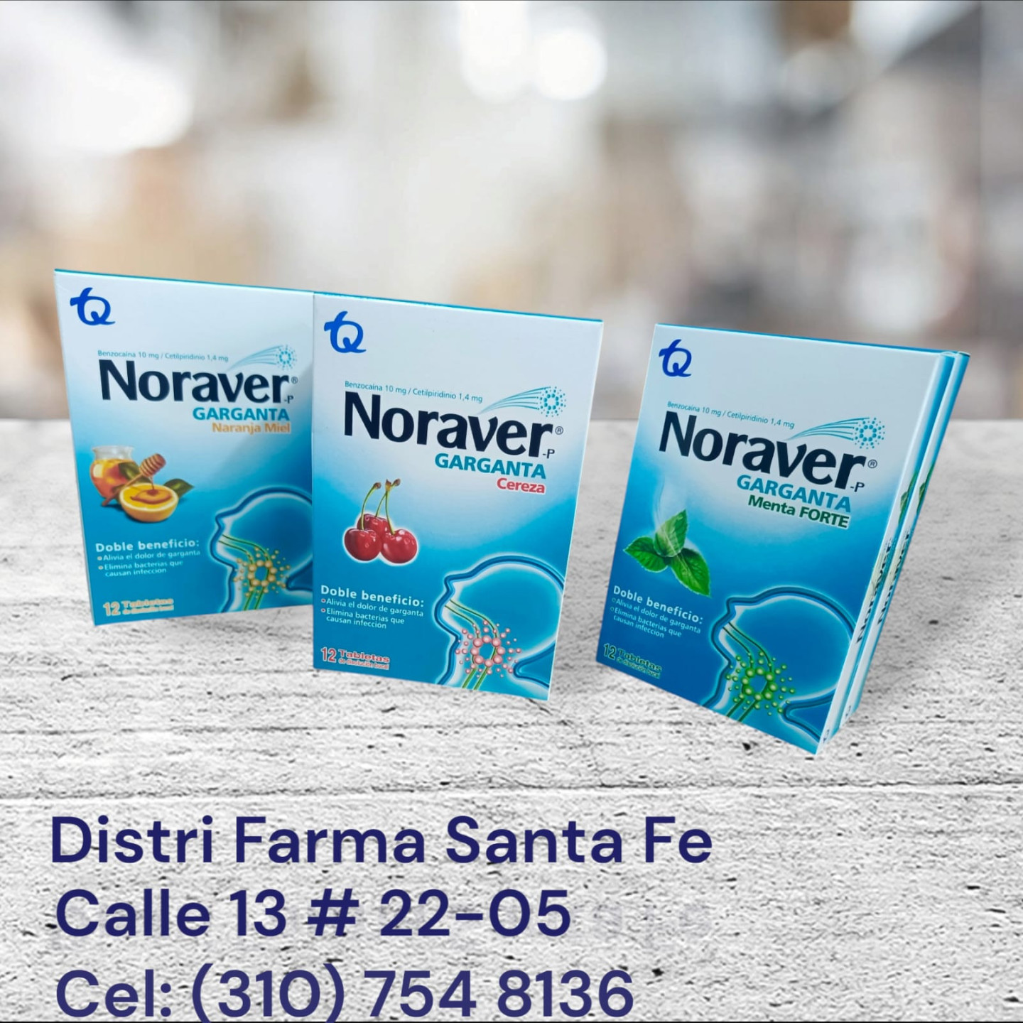 NORAVER GARGANTA X 24 TABLETAS (TQ)