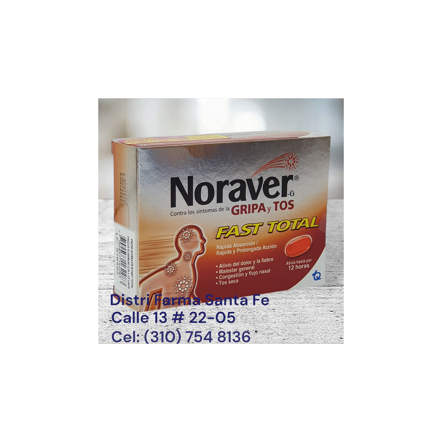 NORAVER GRIPA FAST TOTAL X 12 CAPSULAS (TQ)