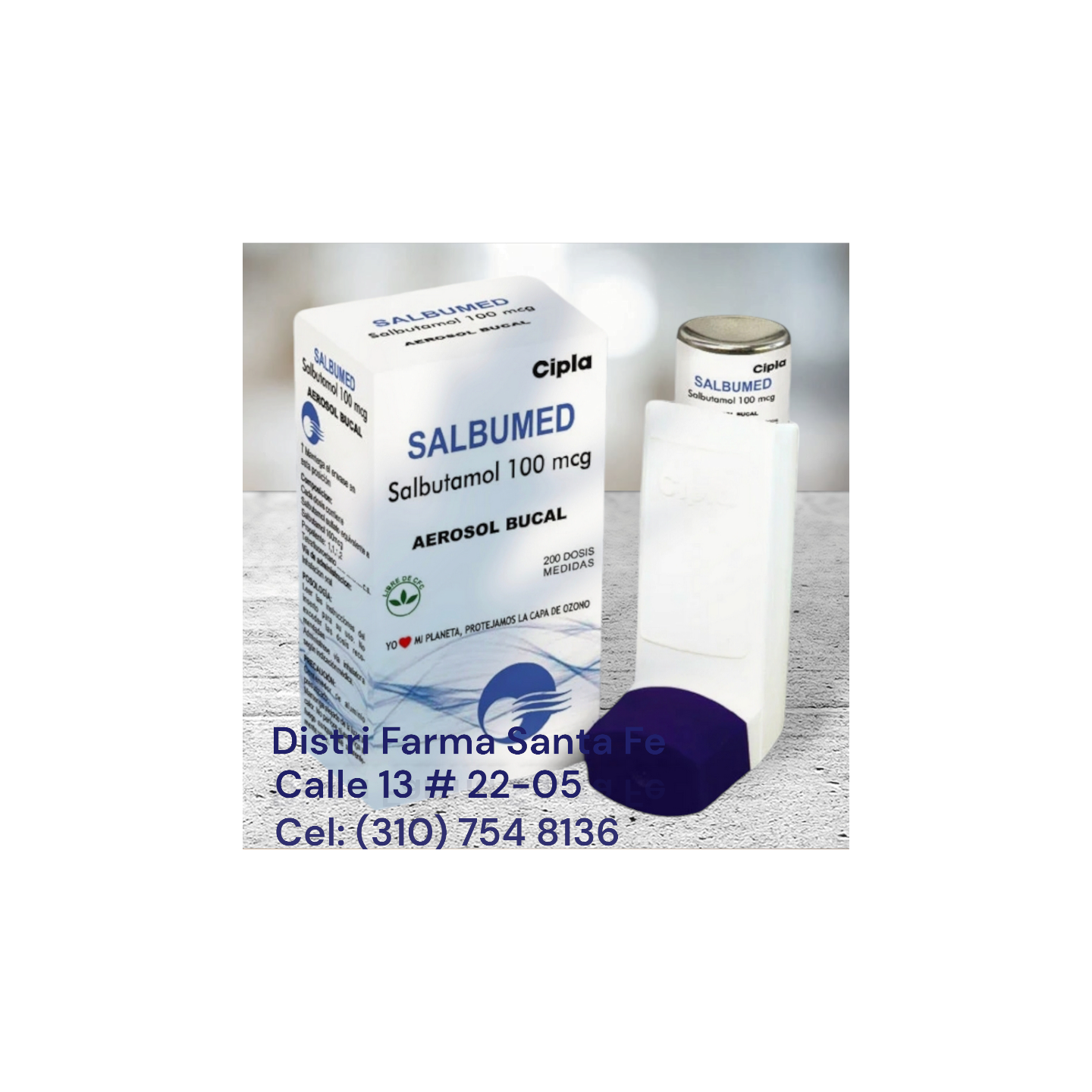 SALBUMED INHALADOR 100MG X 200 DOSIS (SALBUTAMOL)
